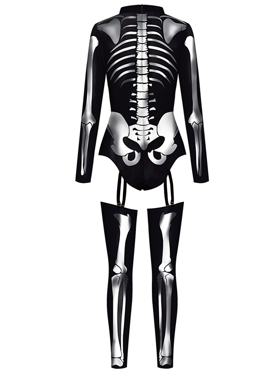 Halloween-3D-Skeleton-Costume-for-Women-Sexy-Skull-Long-Sleeve-Skinny ...