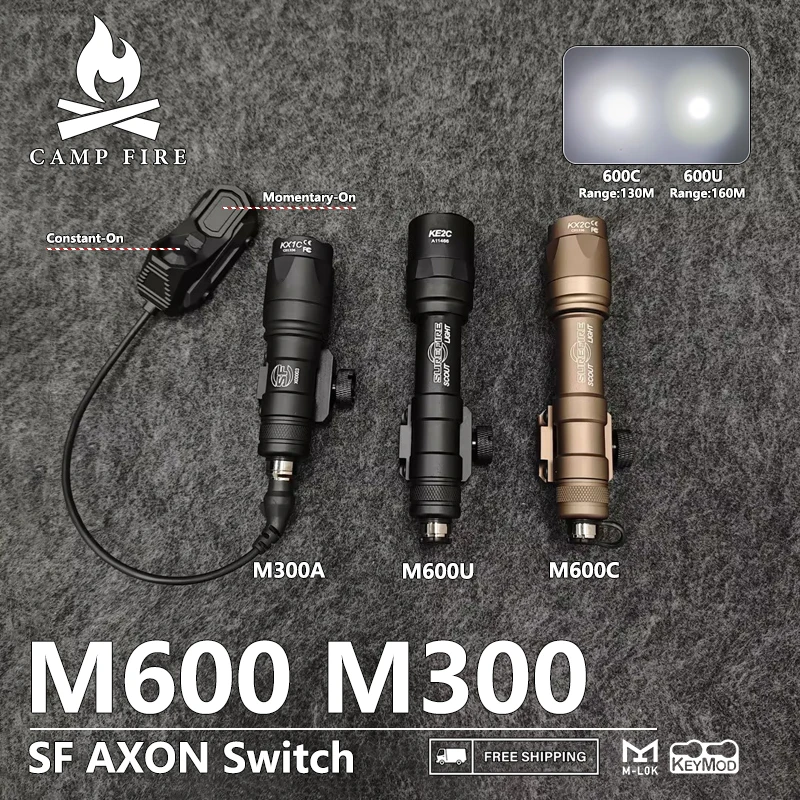 Tactical Surefir M300A M600C Flashlight With AXON Dual Function Remote ...