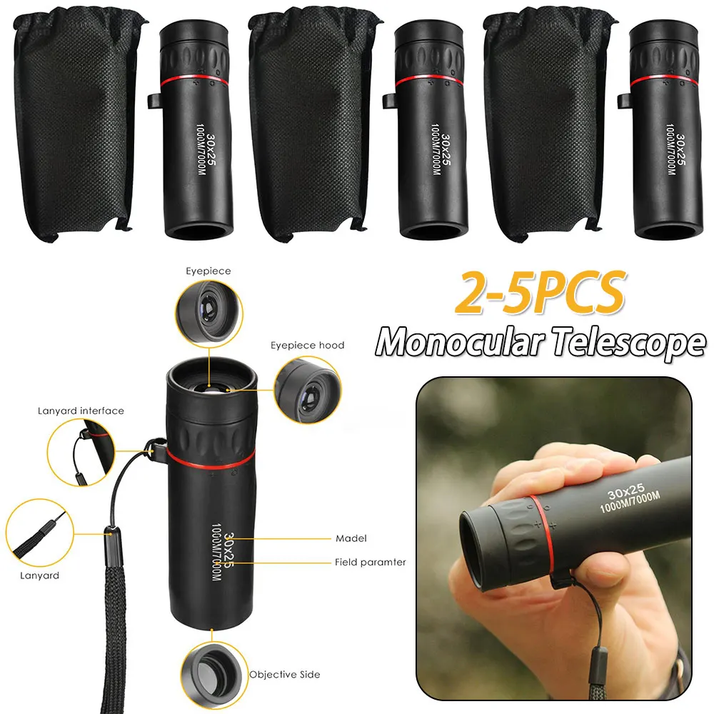 2-5PCS Mini Monocular Portable Telescope Outdoor Camping Handy Optics ...