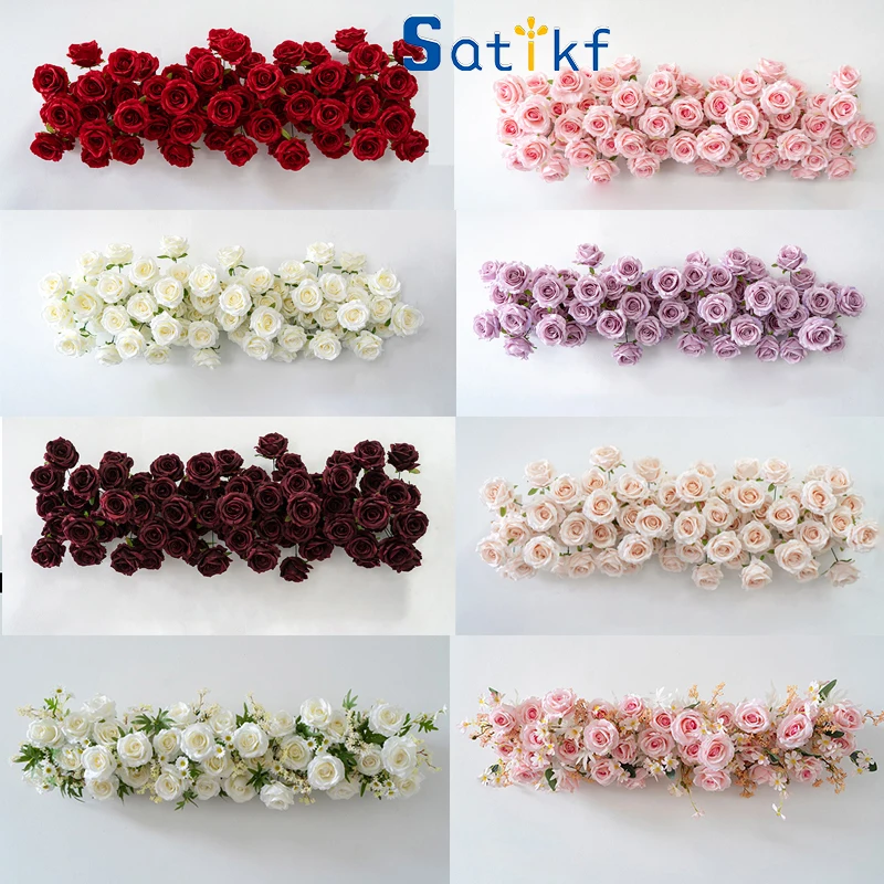 1m-Luxury-Runner-Flower-Row-Artificial-Flowers-for-Table-Centerpiece ...
