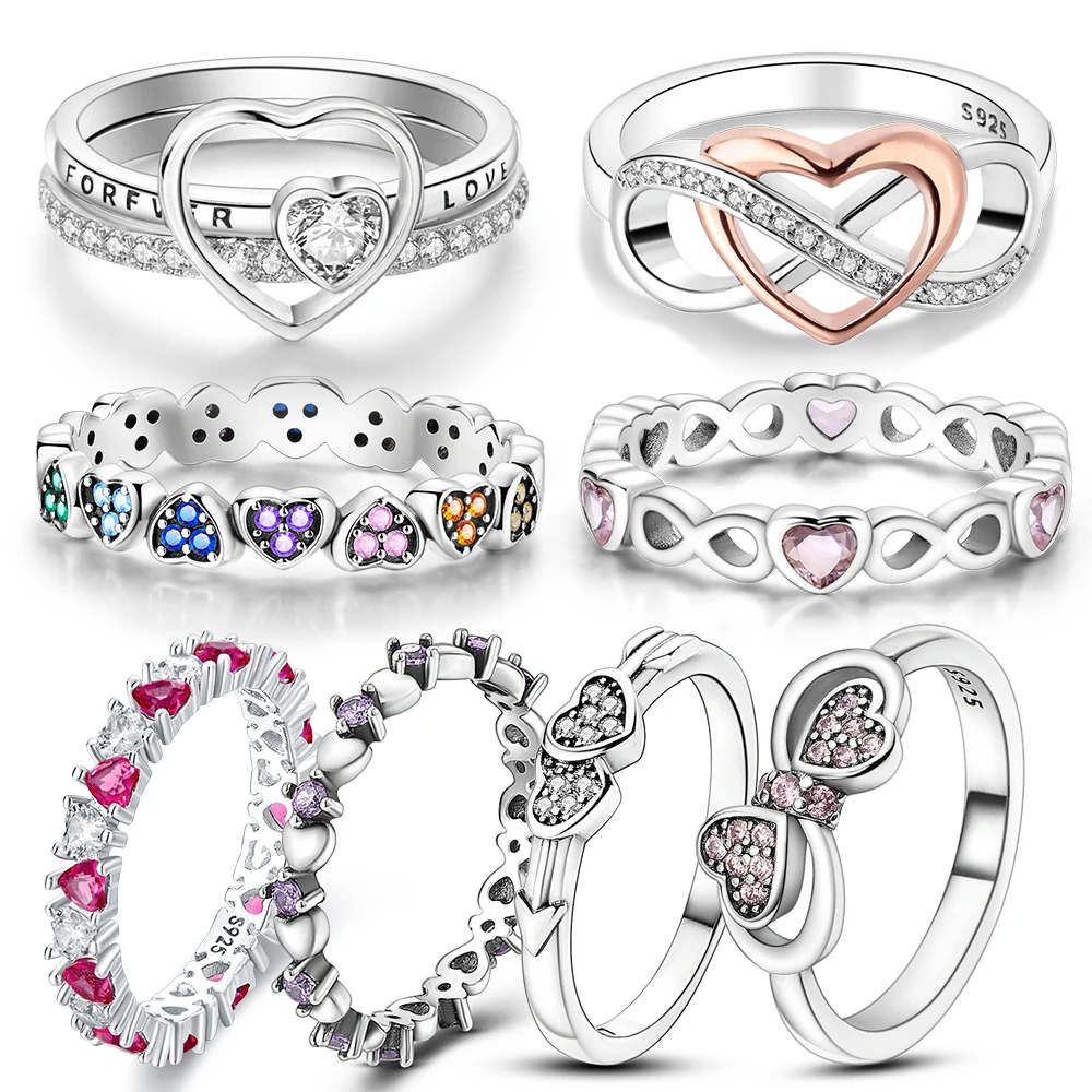 Anillos-de-plata-de-ley-925-para-mujer-anillo-de-amor-infinito-Original ...