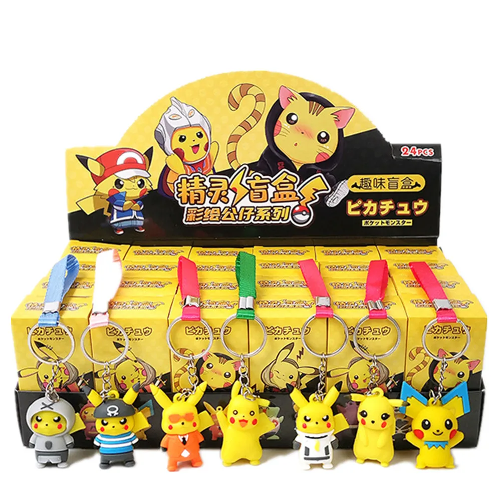24Pcs-Set-Pokemon-Keychain-Kawaii-Pikachu-Keyring-Cute-Action-Figures ...