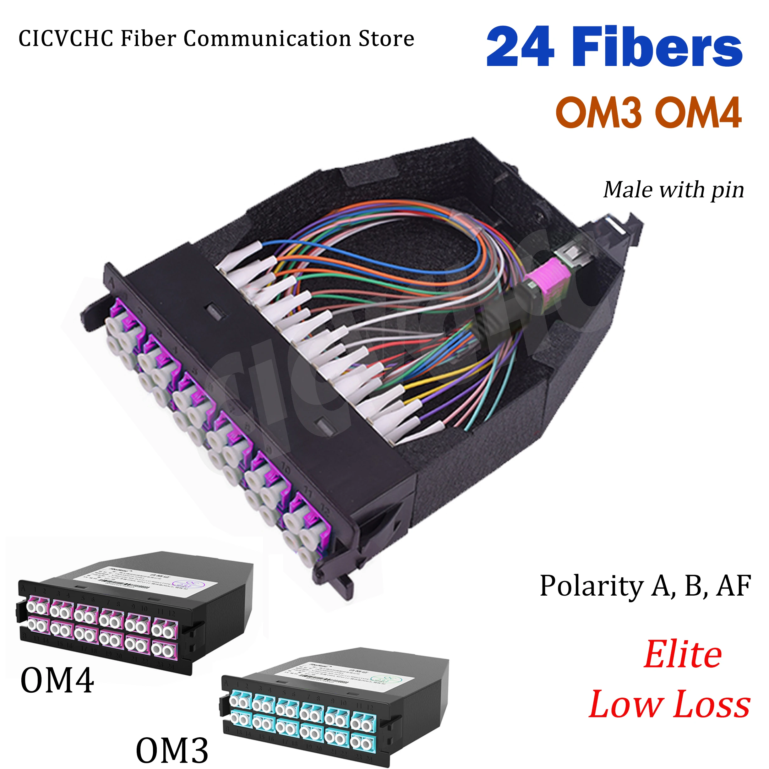 24-Fibers-MPO-UPC-to-LC-UPC-OM3-OM4-High-Density-Conversion-Cassette ...