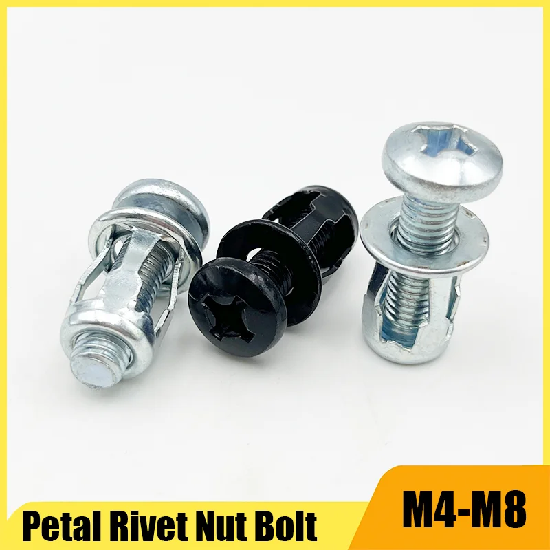 M4-M5-M6-M8-Petal-Shape-Metal-Rivet-Nut-Expansion-Clamp-Panel-License ...