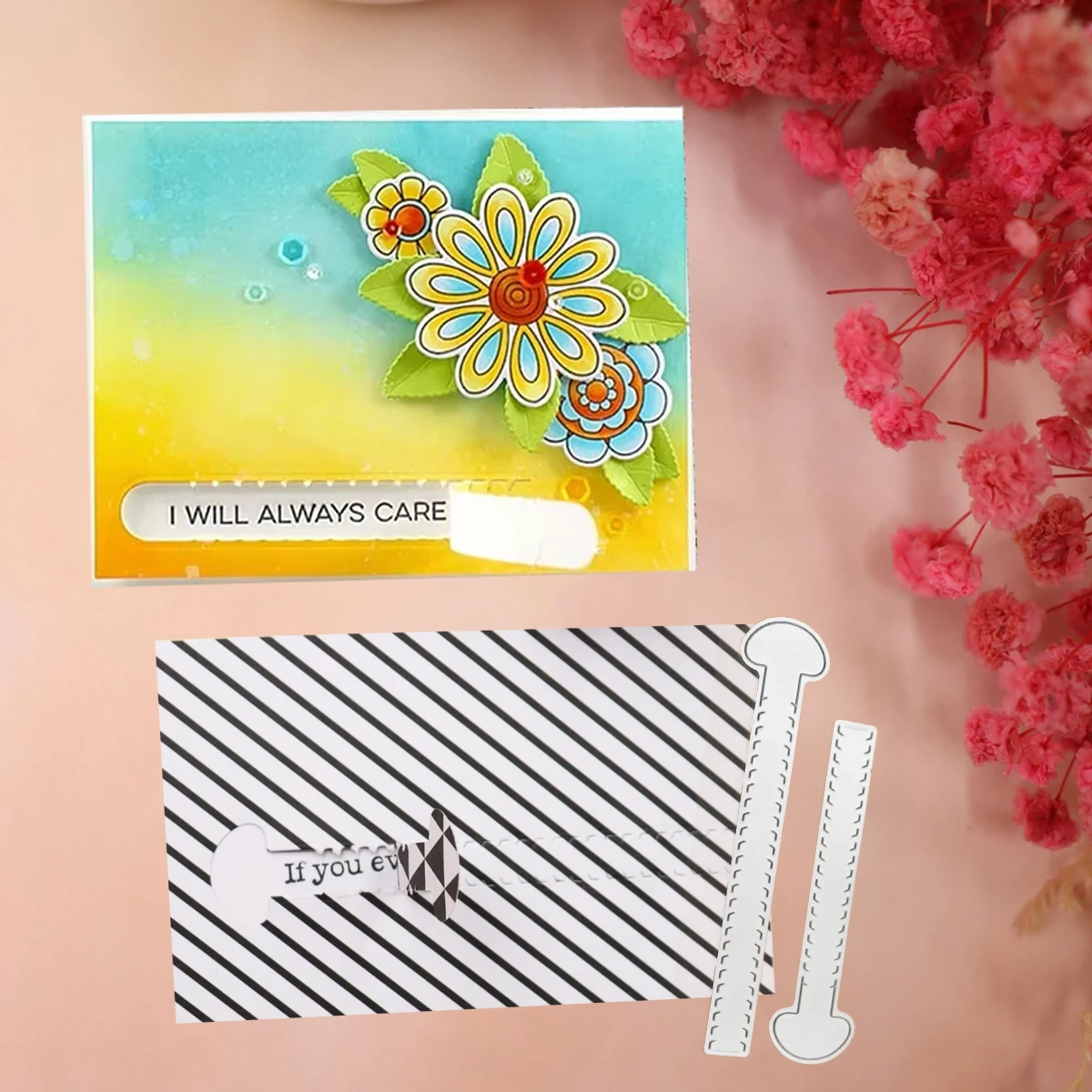 Tear Strips and Surprise Reveal Frame Tag Scrapbooking Metal Die DIY ...