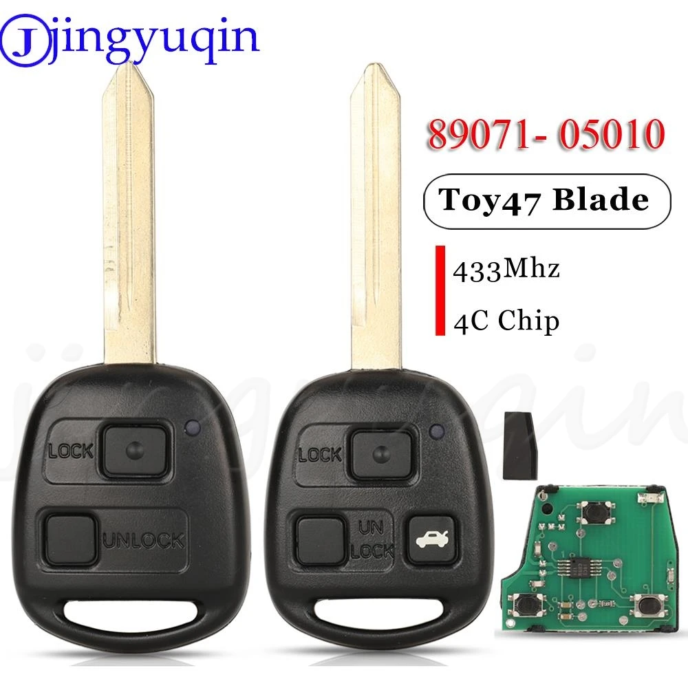 jingyuqin-Smart-Remote-Control-Car-Key-433MHZ-4C-Chip-For-Toyota-Yaris ...