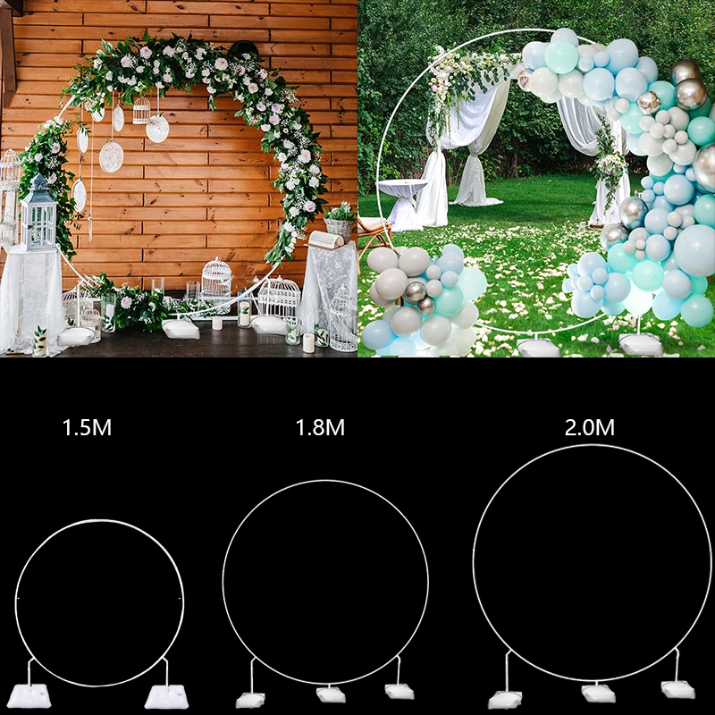 Large Round Balloon Arch Stand Bow of Balloon Circle Wreath Arch Holder ...