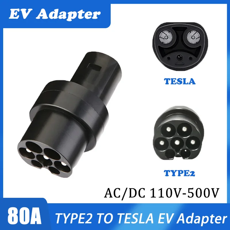 Type-2-To-Tesla-Adapter-DC-AC-Type2-Tesla-Adaptor-EV-Charger-IEC62196 ...