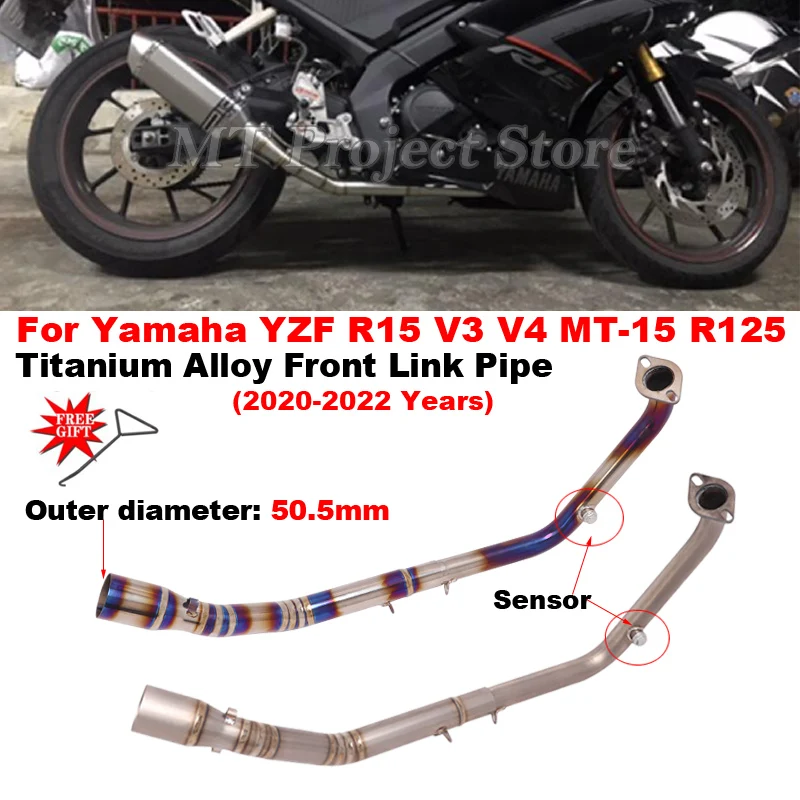 Slip On For Yamaha YZF R15 V3 V4 MT-15 R125 2020 2021 2022 Titanium ...