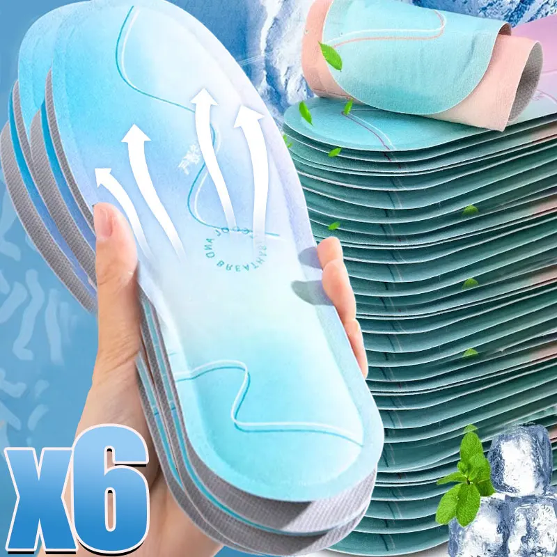 Summer Cooling Insoles for Men Women Leather Shoes Breathable Sweat ...