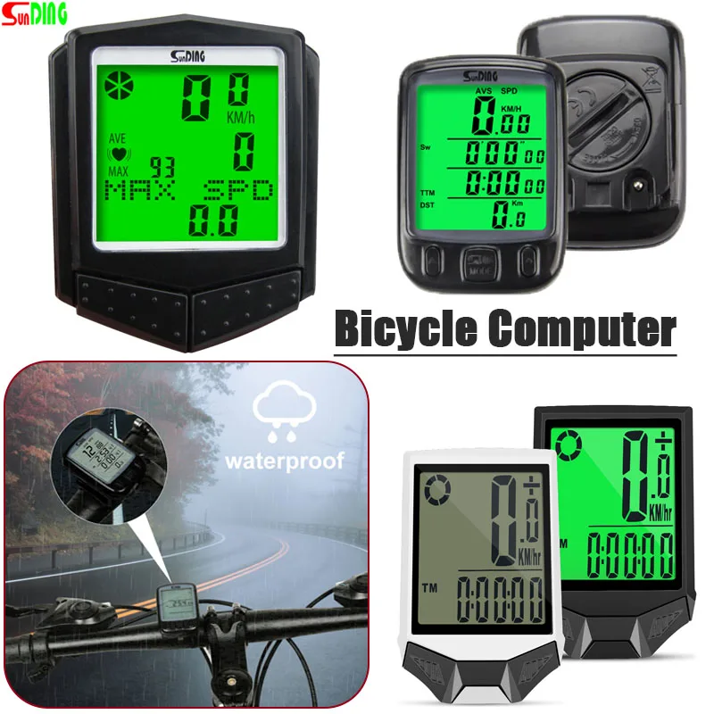 Bicycle-Computer-Wireless-And-Wired-Waterproof-Bike-Cycling-Odometer ...