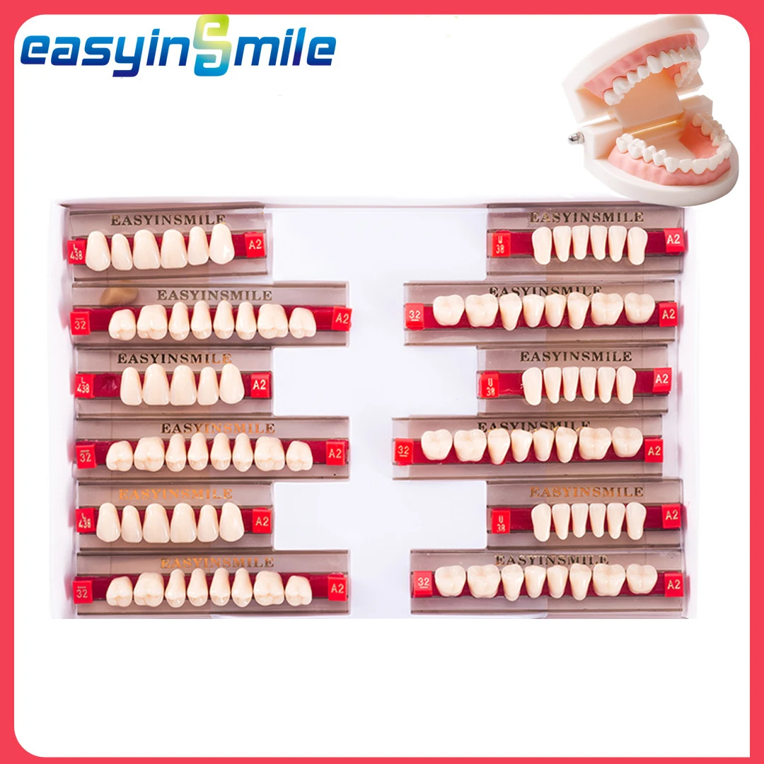 16/12 Sets/ Box Dental Teeth Anterior Posterior Polymer Denture acrylic ...