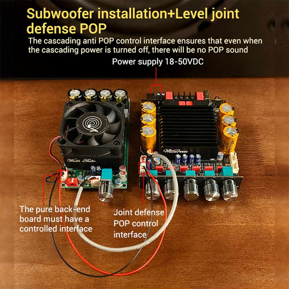 ZK-SUB600 dc 18-50v com extensão subwoofer placa amplificadora bt chip ...