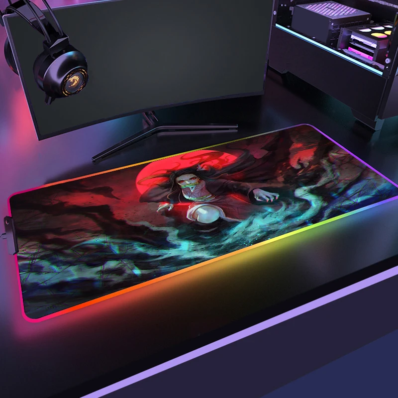 Anime-Mouse-Pad-Kimetsu-No-Yaiba-Mat-Desk-Rgb-Gaming-Mats-Led-Gamer ...