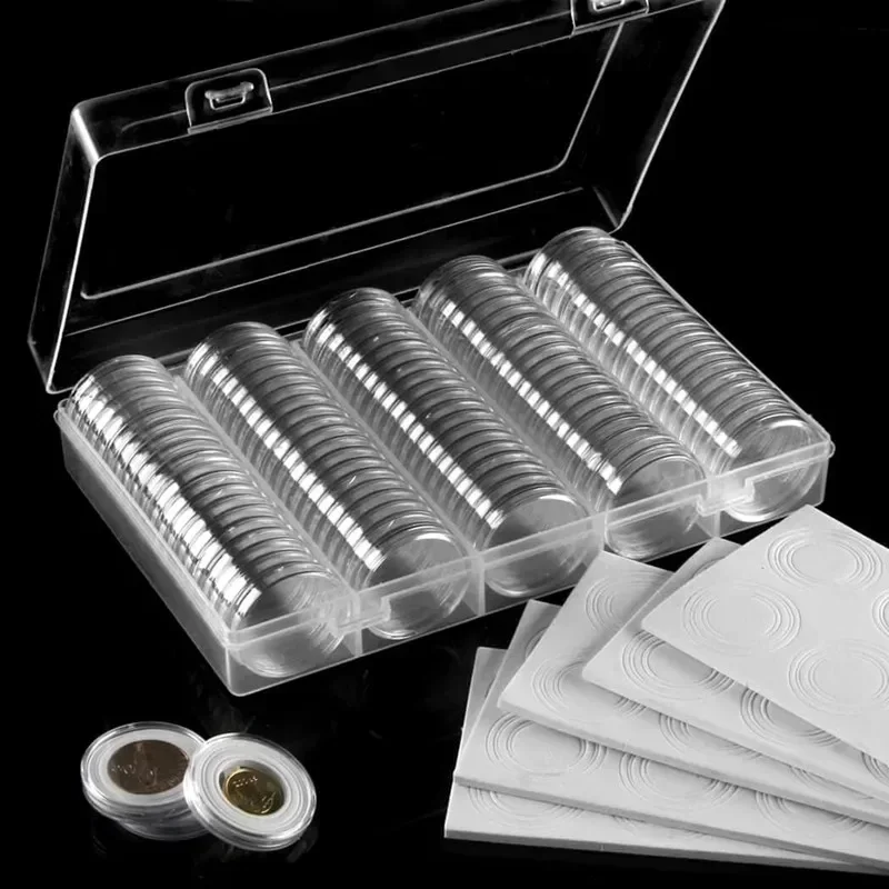 5 Sizes 17/20/25/27/30mm Protect Gasket Coin Holder Case with Plastic ...