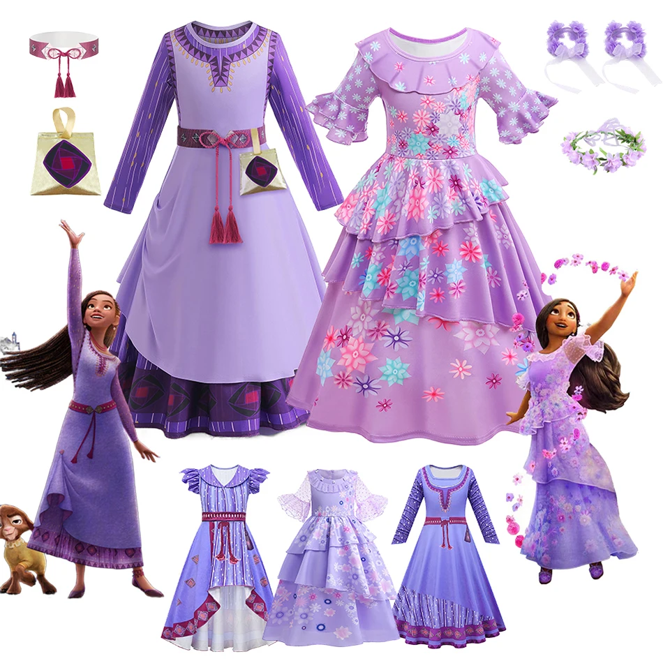 Disney-Movie-Wish-Asha-Cosplay-Costume-Isabela-Princess-Purple-Long ...