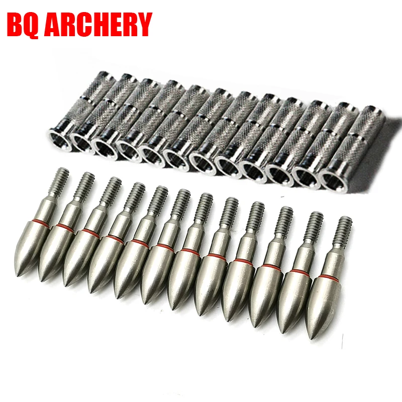 12PCS 8 32 Arrow Points Tips 75 90 100 125 150 300 350 Grain +12pcs ...