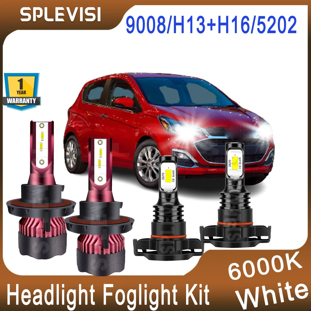 LED-Headlight-High-Low-Beam-9008-H13-Foglight-H16-5202-For-Chevrolet ...