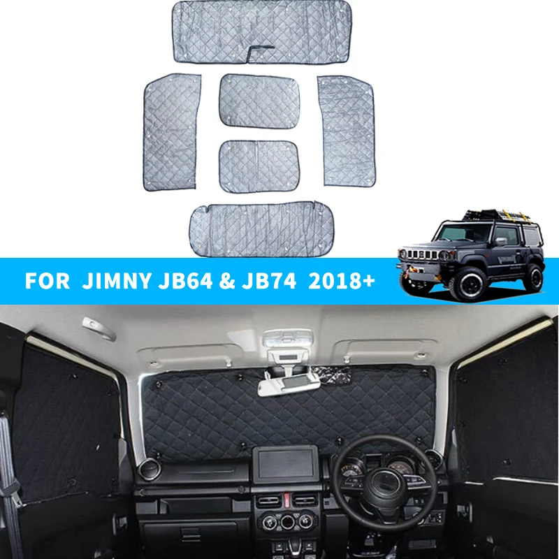 6PCS-Window-Visor-Sunshade-Cover-Windshield-Sun-Pads-for-Suzuki-Jimny ...