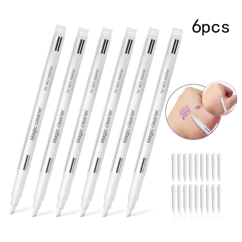 6pcs-Eyebrow-Design-Remove-Skin-Marker-Pen-Magic-Eraser-Remover-Brush ...