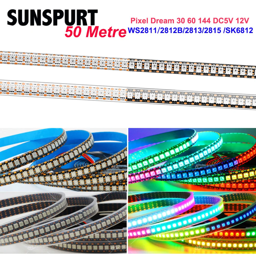 WS2811-WS2813-WS2815-WS2812B-Pixel-Smart-RGB-WW-LED-Strip-WS6812 ...