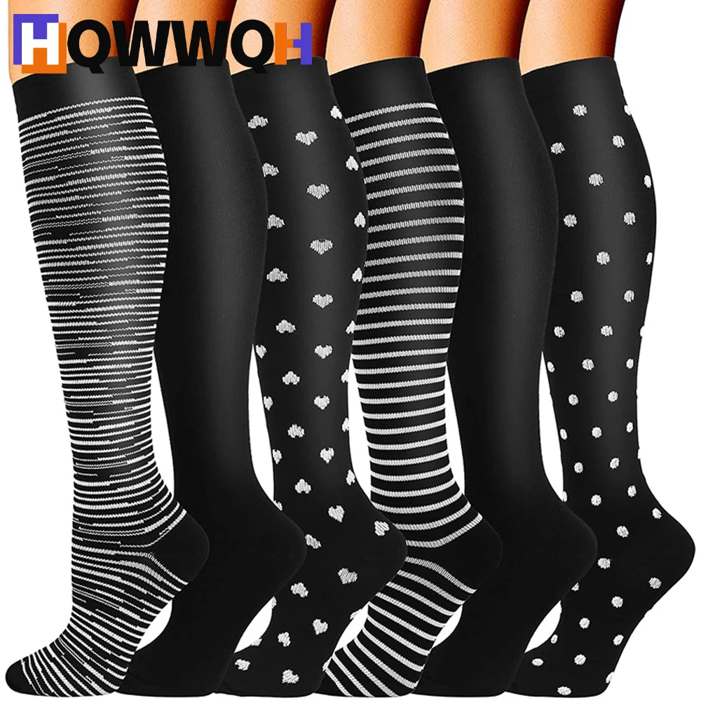 6-Pair-Compression-Socks-for-Men-Women-15-20mmHg-Knee-High-Best-Support ...