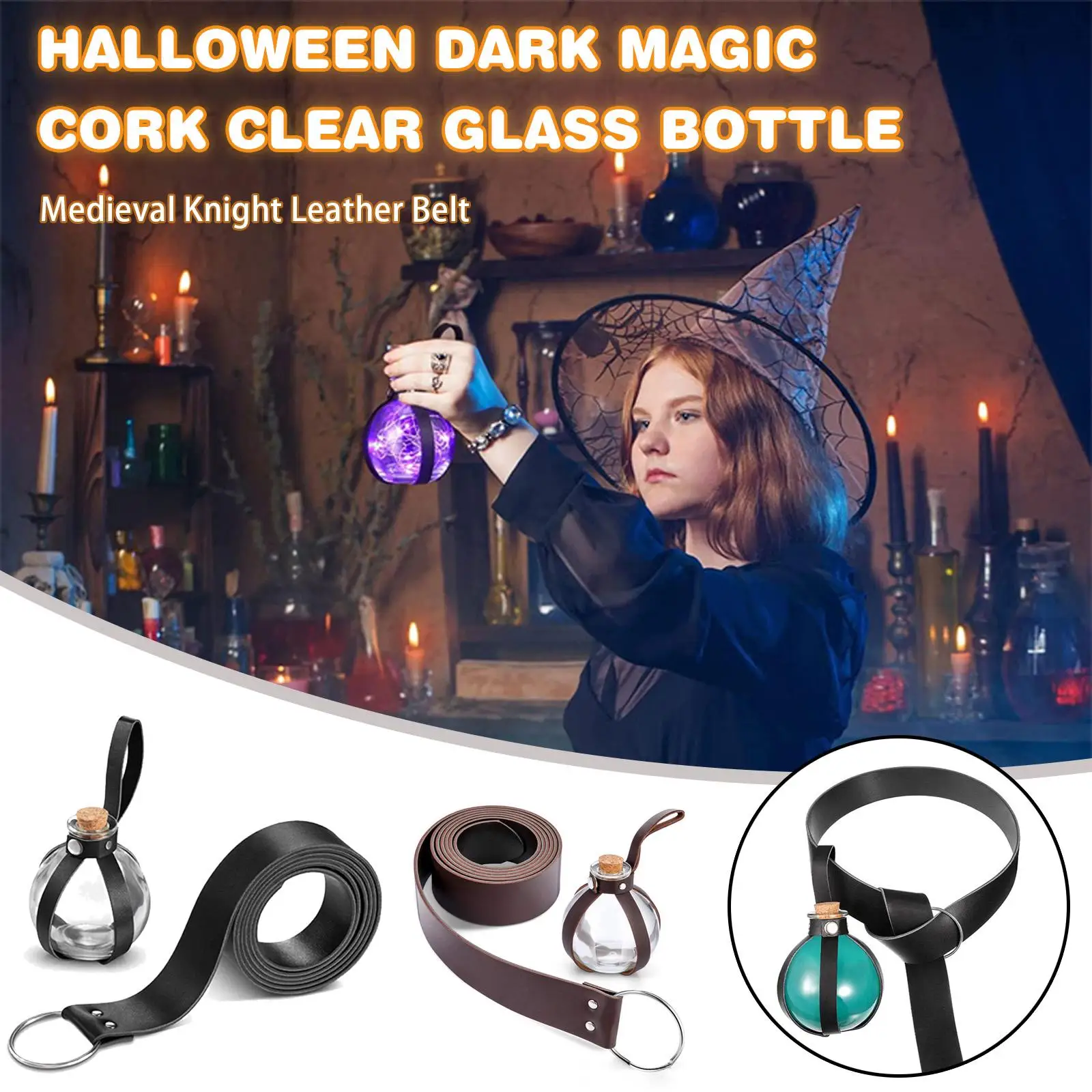 Halloween-Witch-Wizard-Dark-Magic-Cork-Bottle-With-Medieval-Decor ...