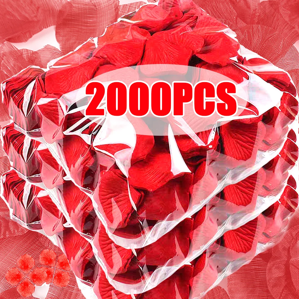 500-2000Pcs-Artificial-Fake-Rose-Petals-Colorful-Red-White-Gold-Roses ...