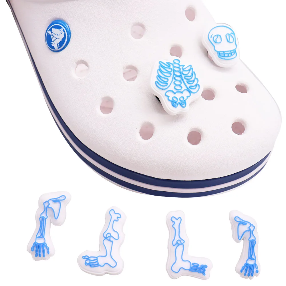 Jibbitz Crocs Skull | Bone Skull Accessories | Pvc Shoes Accessories ...
