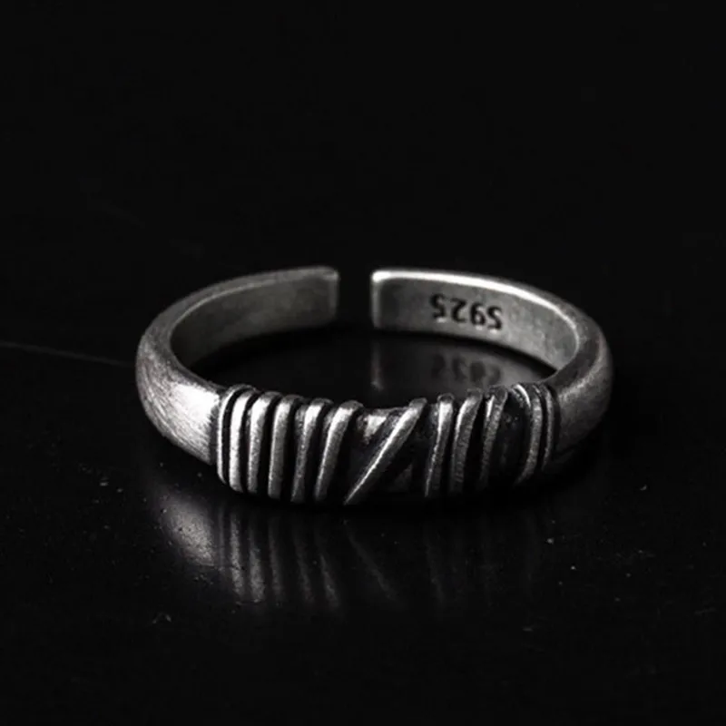 Popular-Lines-Geometry-Ring-For-Men-Jewelry-Trendy-Sterling-925-Silver ...