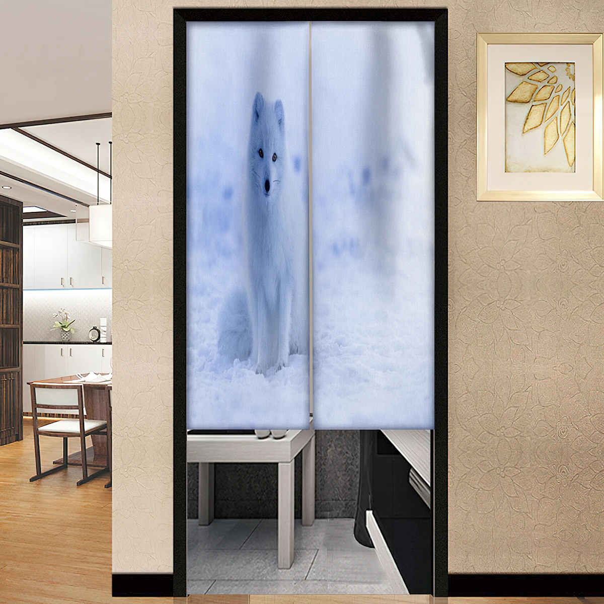 Animals-Foxes-Sly-Menacing-Door-Curtain-Predatory-Fox-Japanese-Style ...