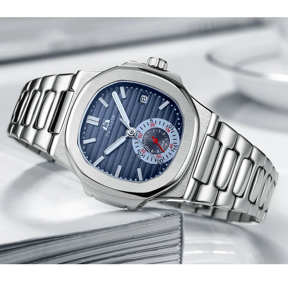 Reloj automático para hombre, movimiento mecánico de viento automático ...