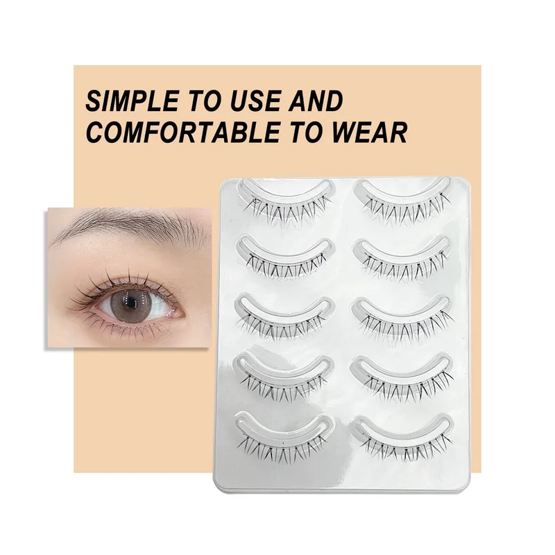 DINGSEN 5pairs Transparent Stalk Under Lashes Super Soft Clear Band ...
