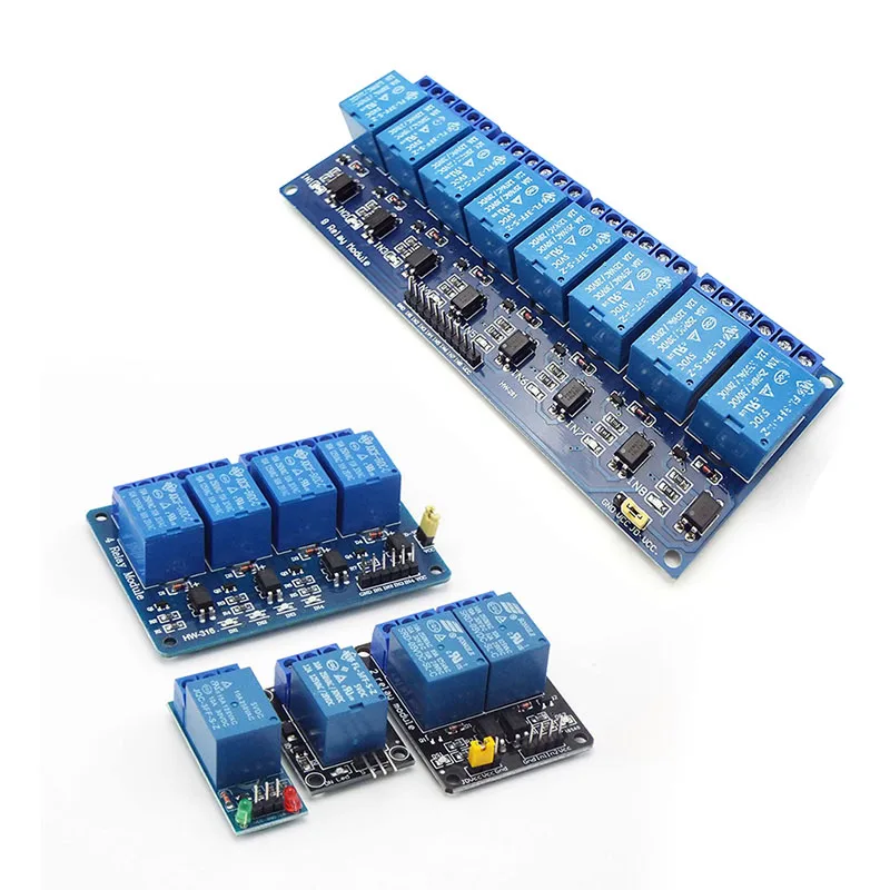 1 2 4 8 way DC 5V 12V Relay Module Output Board 1ch 2ch 4ch 8ch With ...