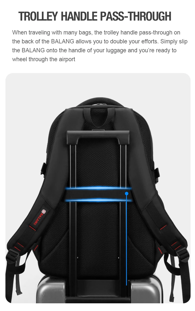 BaLang Laptop Backpack for 15.6″-17″ Computer Male Waterproof Men ...