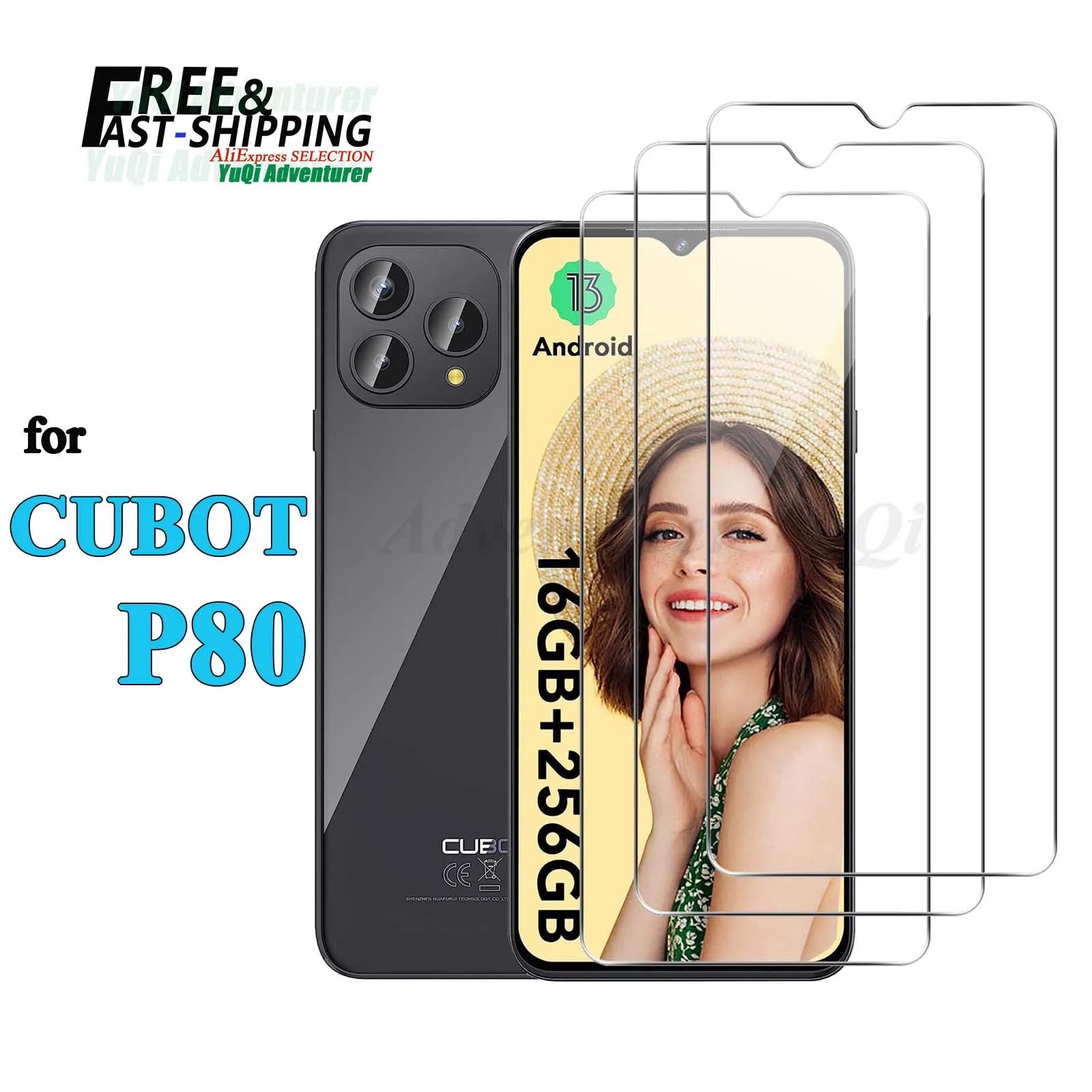 Screen-Protector-For-CUBOT-P80-Tempered-Glass-High-Aluminum-9H-Clear ...