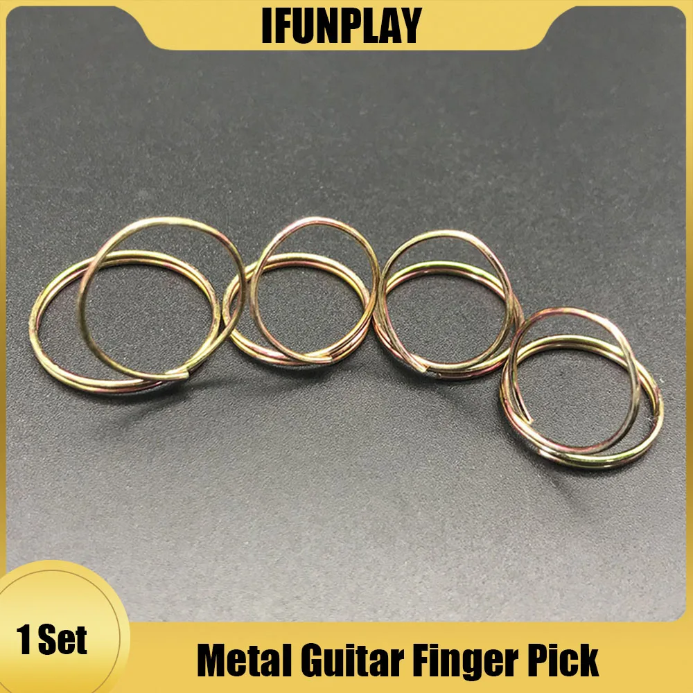 4Pcs-Set-Adjustable-Metal-Thumb-Finger-Guitar-Picks-Forefinger ...