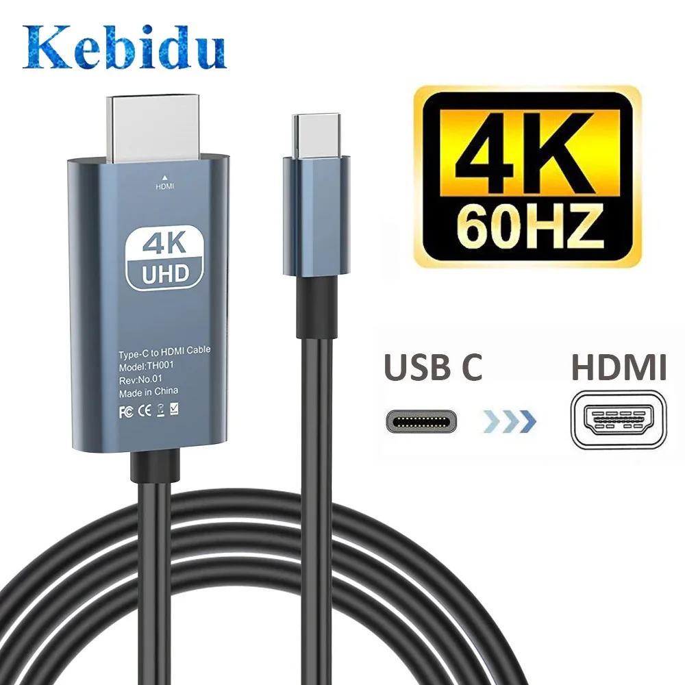 Adaptador-USB-C-a-HDMI-de-2-metros-4K-60hz-Cable-convertidor-tipo-C-a ...