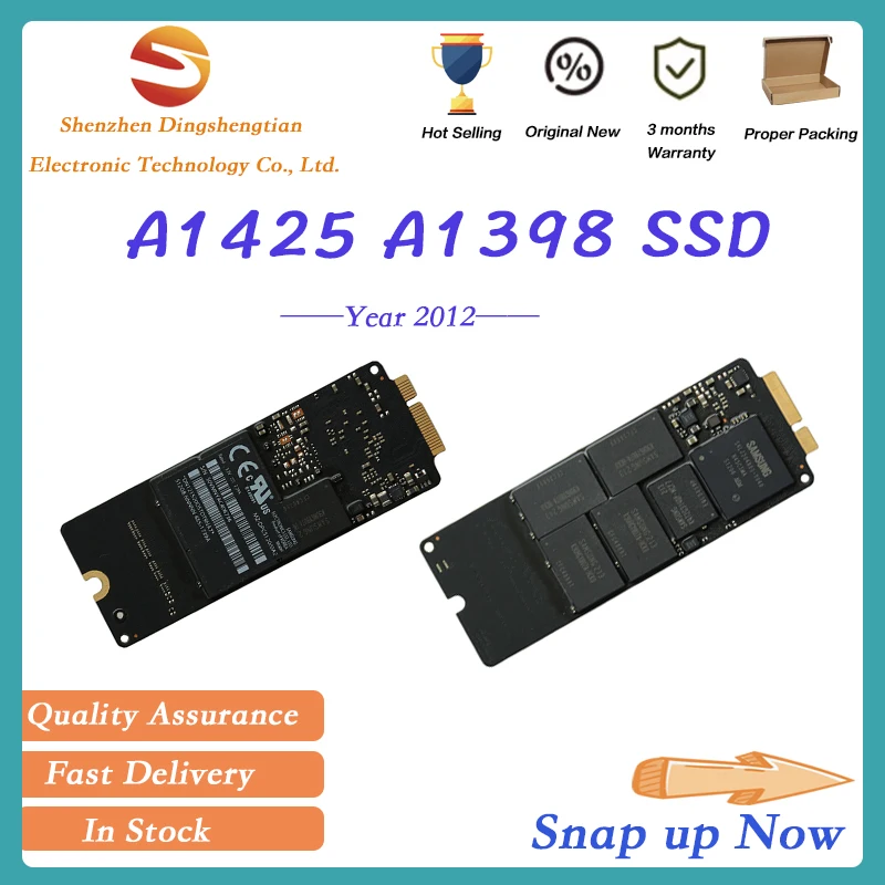 Laptop SSD for Macbook Pro A1425 a1398 128GB 256G 500G Solid State ...