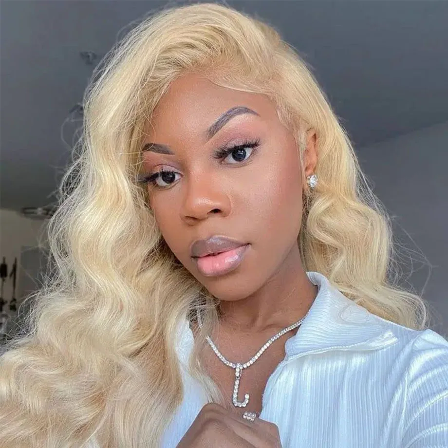 613 Blonde Body Wave HD Transparent Lace Frontal Wigs Human Hair 30 ...