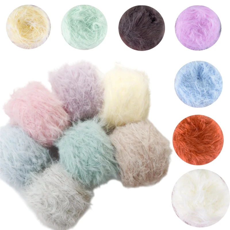 Imitation-Mink-Feather-Yarn-Long-Haired-Imitation-Mink-Fur-Yarn-Soft ...