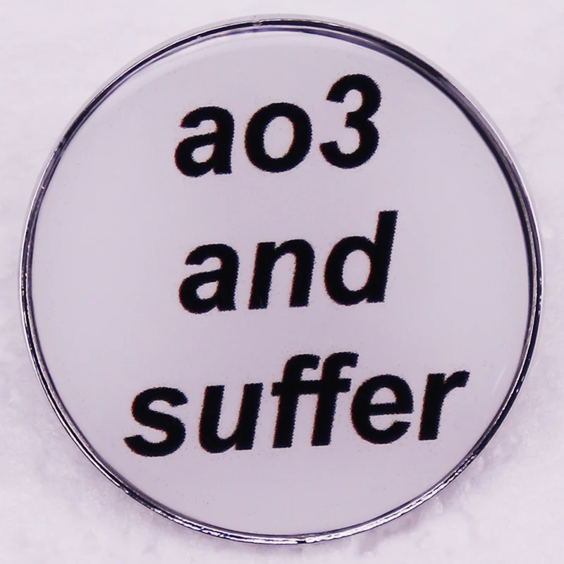 Ao3 and Suffer Button Badge Fanfiction Lover Pins Brooches