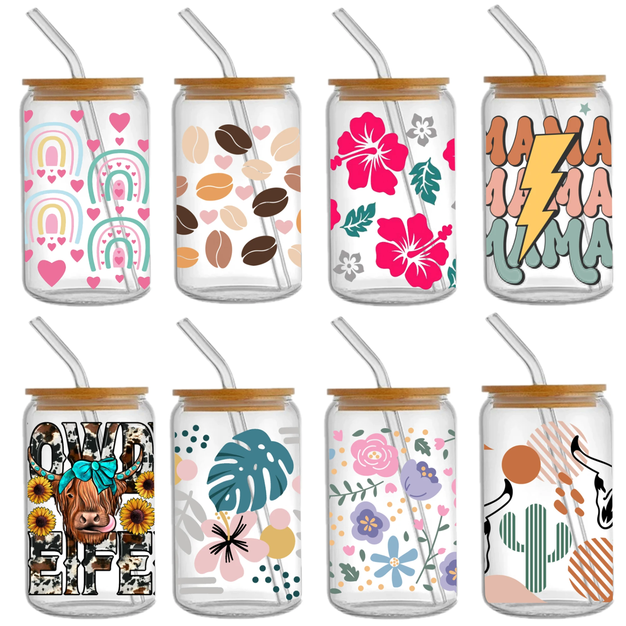 Flower-Service-16oz-DTF-Sticker-Cups-Cool-Personalize-UV-Wrap-Transfer ...