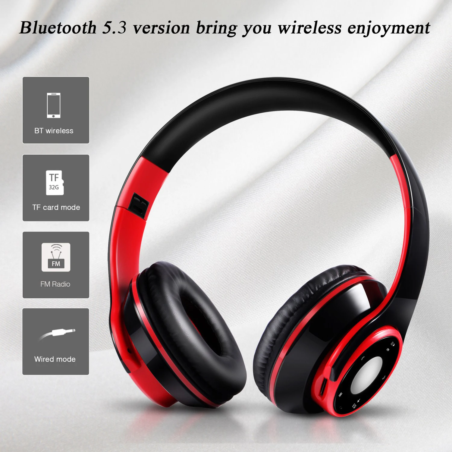 Built-in MP3 Player Sports Headphones Wireless Bluetooth Stero Headset ...