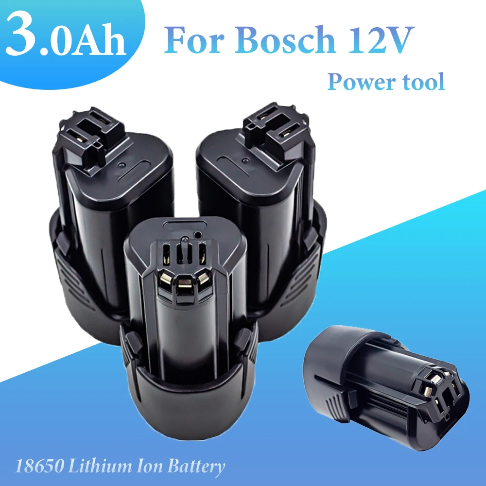 3.0Ah Rechargeable Battery for Bosch 10.8V 12V Tool Battery Compatible ...