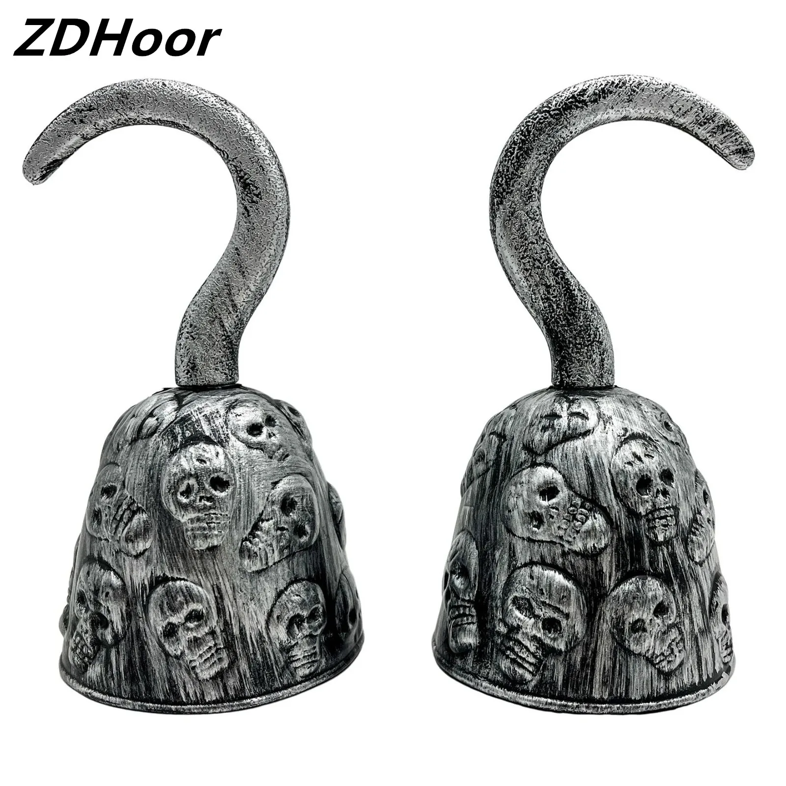 Plastic-Pirate-Captain-Hand-Hook-Halloween-Dress-Up-Costume-with-Skull ...