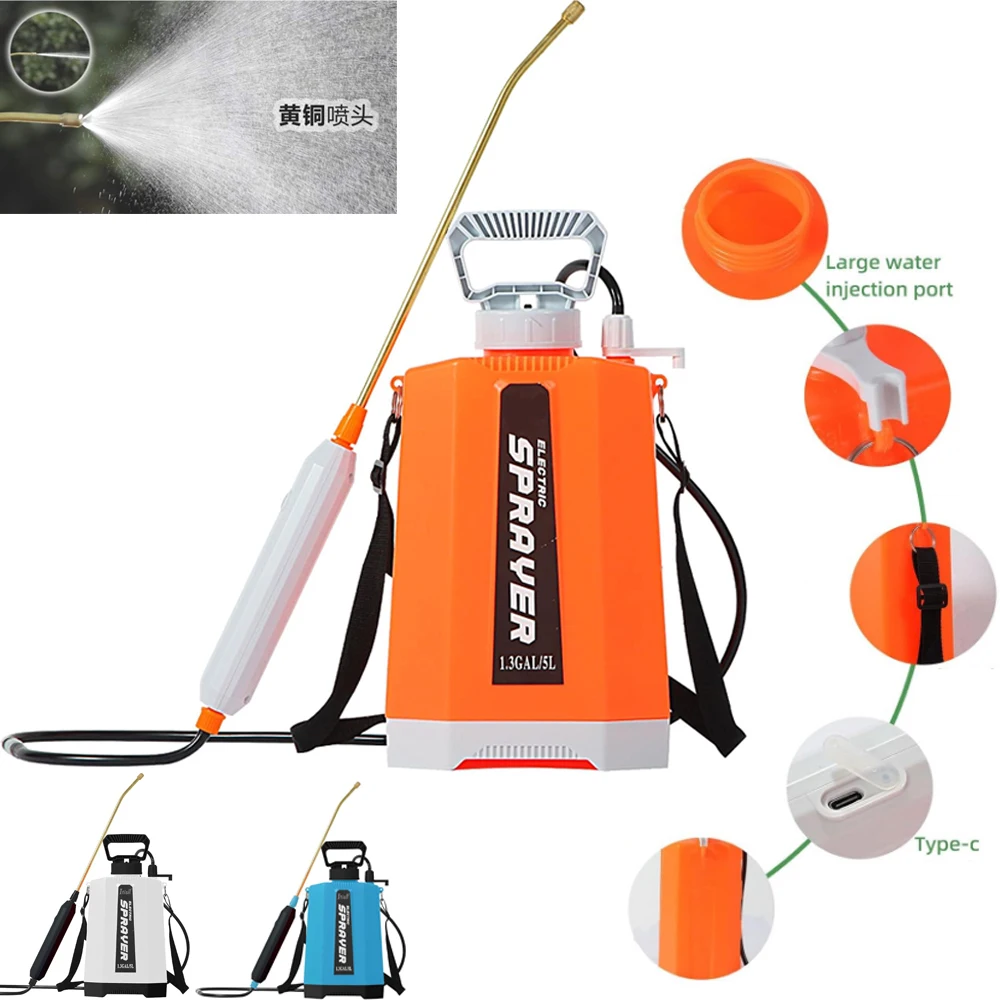 Automatic-5L-Copper-Rod-Nozzle-Electric-Garden-Weed-Car-Washing-Sprayer ...