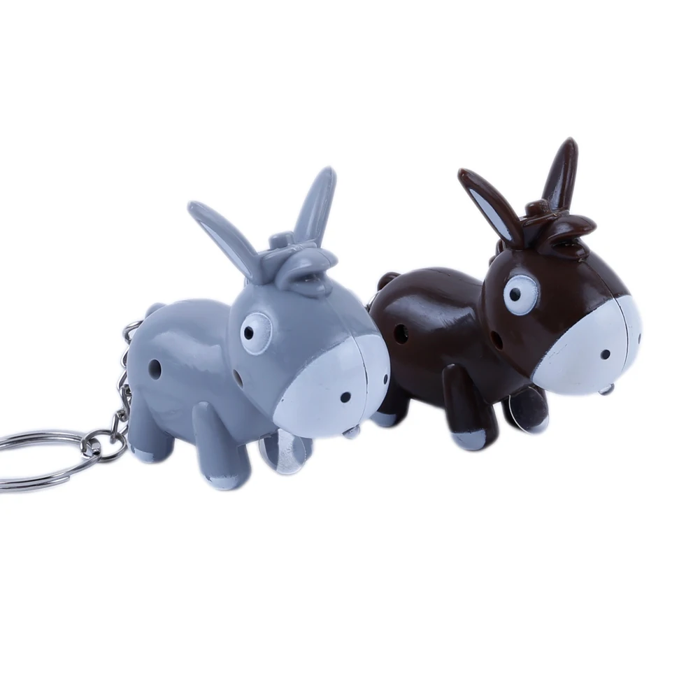 Holiday-Party-Gifts-Luminous-LED-Light-Donkey-Keychain-Simulation-Sound ...