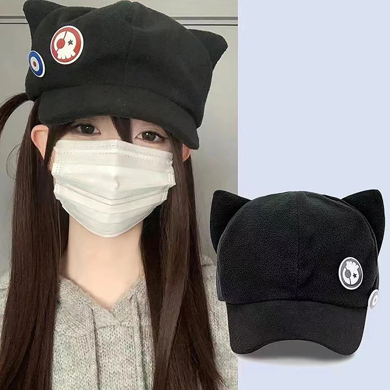 Shikinami-Asuka-Rangure-Soryu-Cat-Ear-Hat-Cartoon-Baseball-Cap-Anime ...