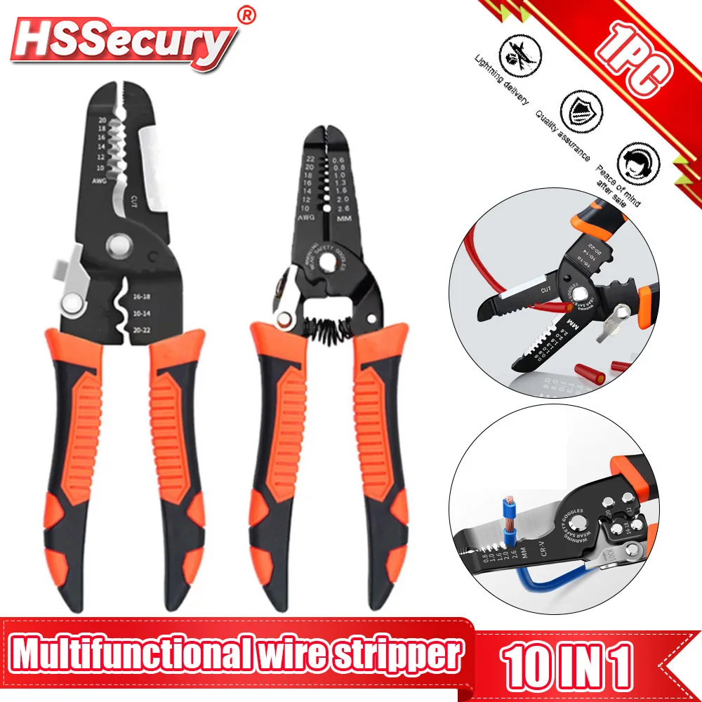 185mm-Stripping-Crimping-Pliers-Wire-Stripper-Multi-Functional-Ring ...